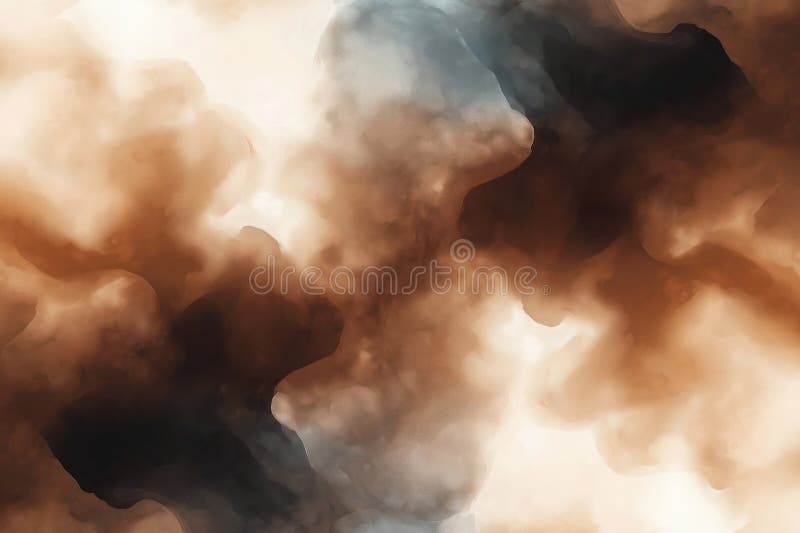 Abstract Image Shows Brown Smoke Patterns in Various Shades. Abstract ...