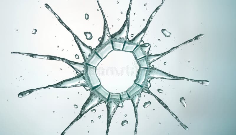 Abstract Image Shows Water Splash Pattern. Transparent Water Forms ...