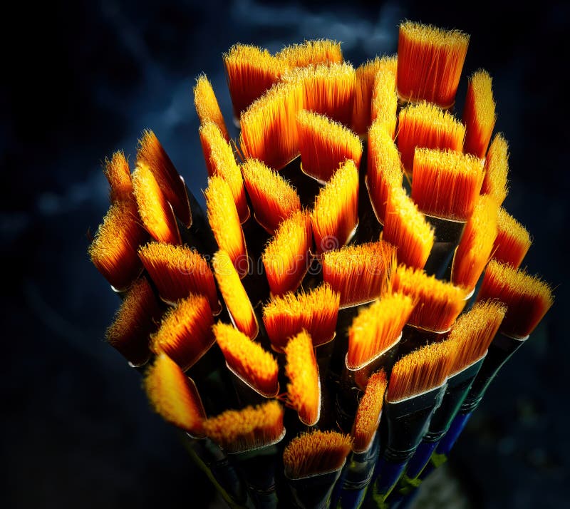 Abstract Image of Small Artists Paint Brushes Stock Image - Image of ...