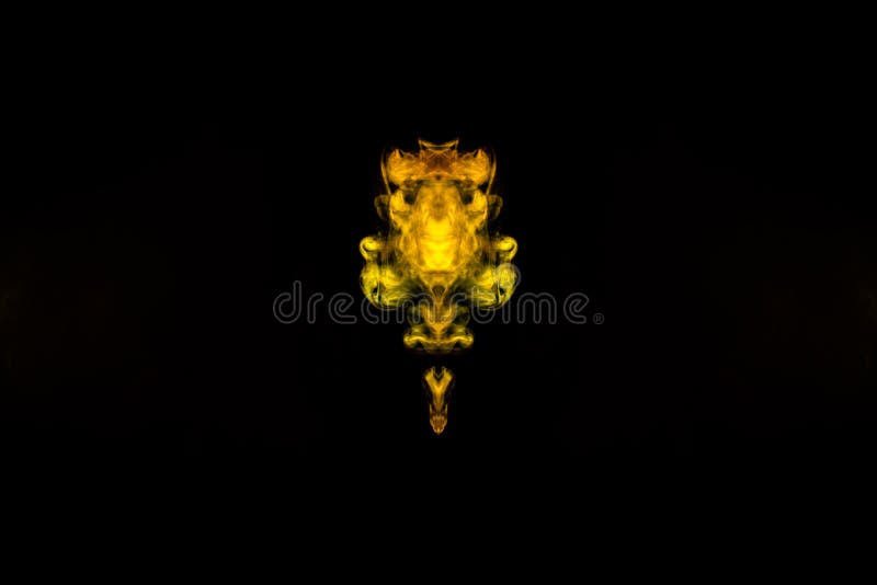 Abstract Image of Smoke of Different Green, Yellow, Orange and Red ...