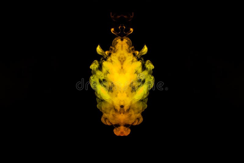 Abstract Image of Smoke of Different Green, Yellow, Orange and Red ...