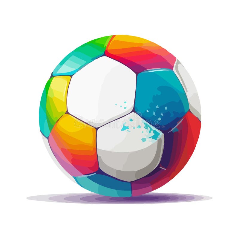 Abstract Image of Soccer Ball. Cute Soccer Ball Isolated on White ...