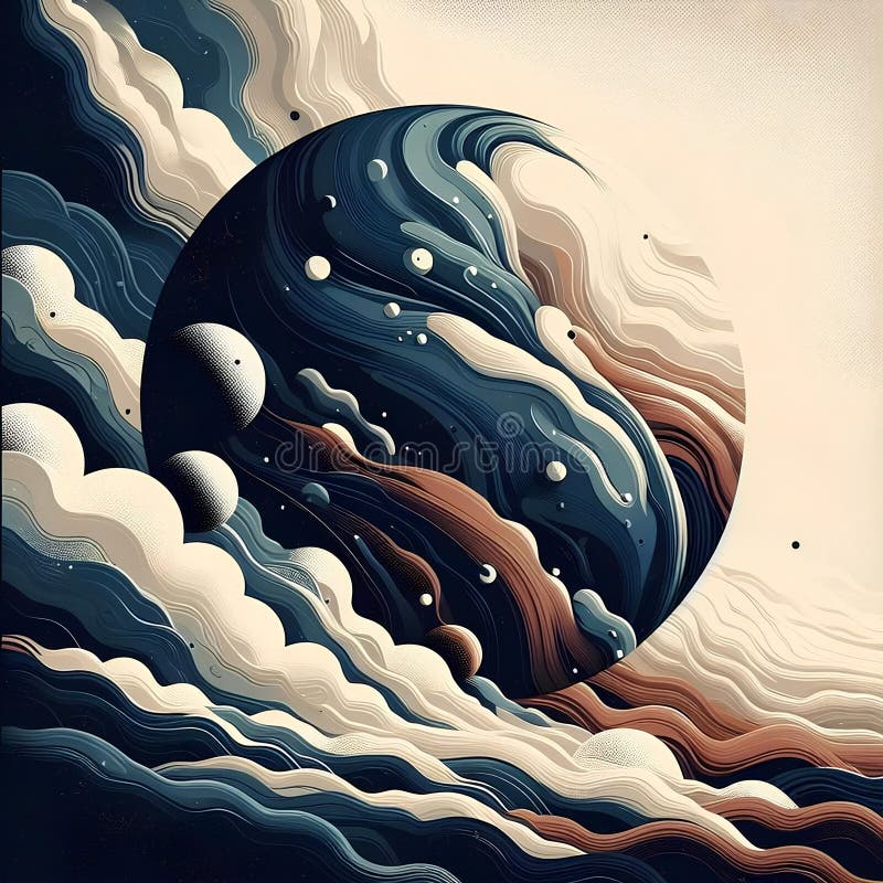 Abstract Image of the Solar System 20 Stock Illustration - Illustration ...