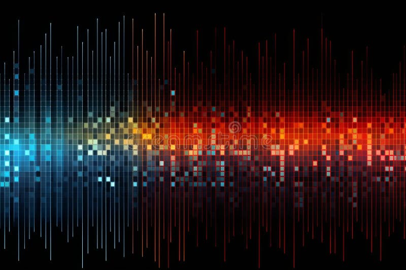 An Abstract Image of a Sound Wave with Many Different Colors Stock ...