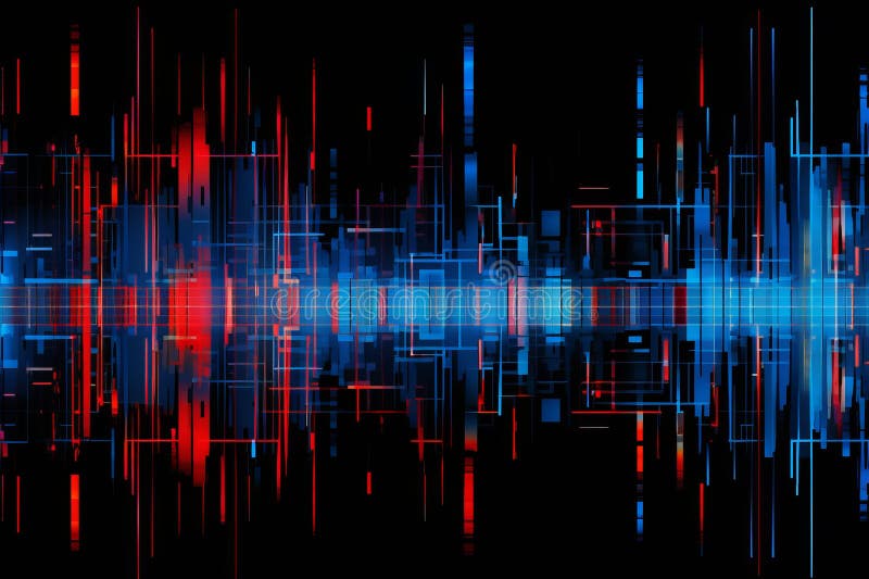 An Abstract Image of Sound Waves on a Black Background Stock ...