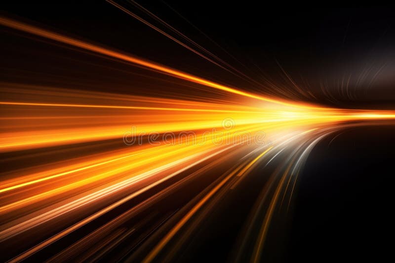 Abstract Image of Speed Motion Light on a Dark Background Stock ...