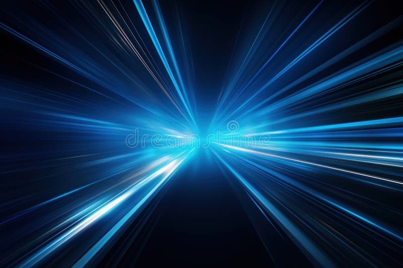 Abstract Image of Speed Motion Light on a Dark Background Stock ...