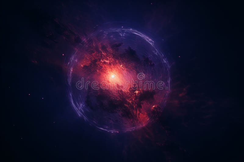 An Abstract Image of a Sphere in Space Stock Illustration ...