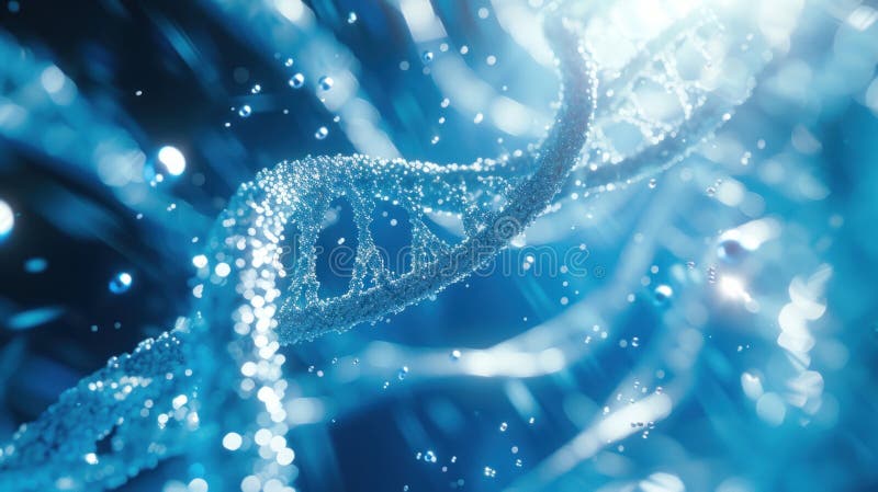 Blue chromosome stock image. Image of clone, blue, micro - 77998505