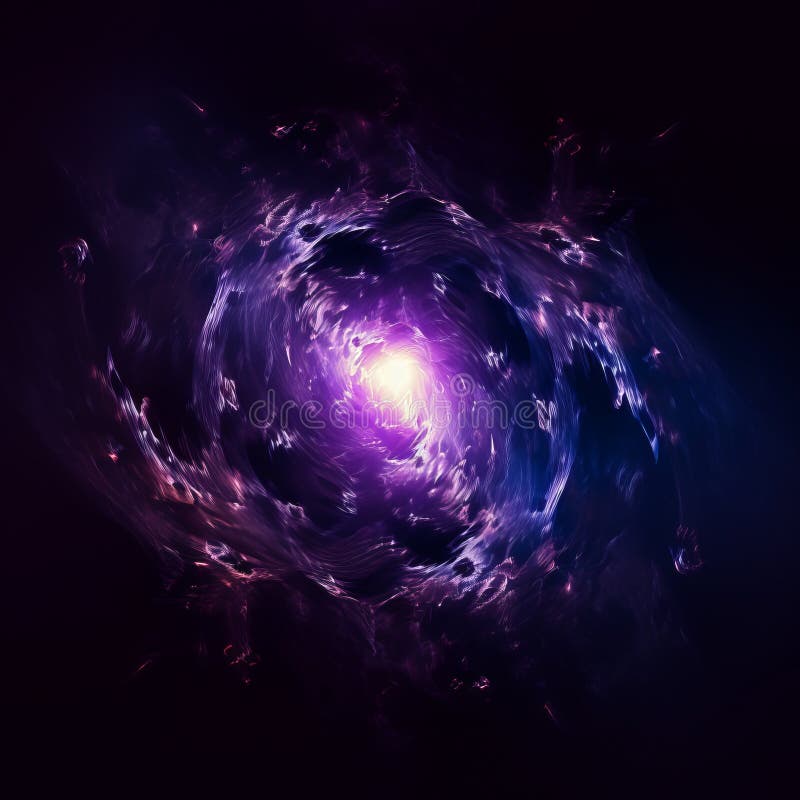 An Abstract Image of a Spiral Galaxy Stock Illustration - Illustration ...