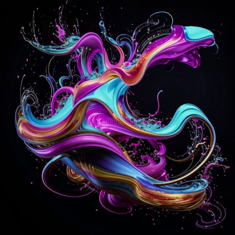 Abstract Image, Splash and Riot of Colors. Stock Illustration ...