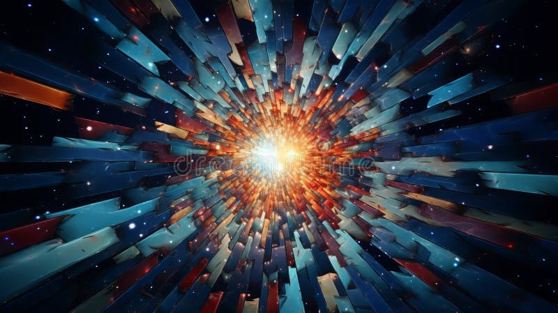 A Vibrant and Dynamic Star Burst in the Depths of Space Stock Photo ...