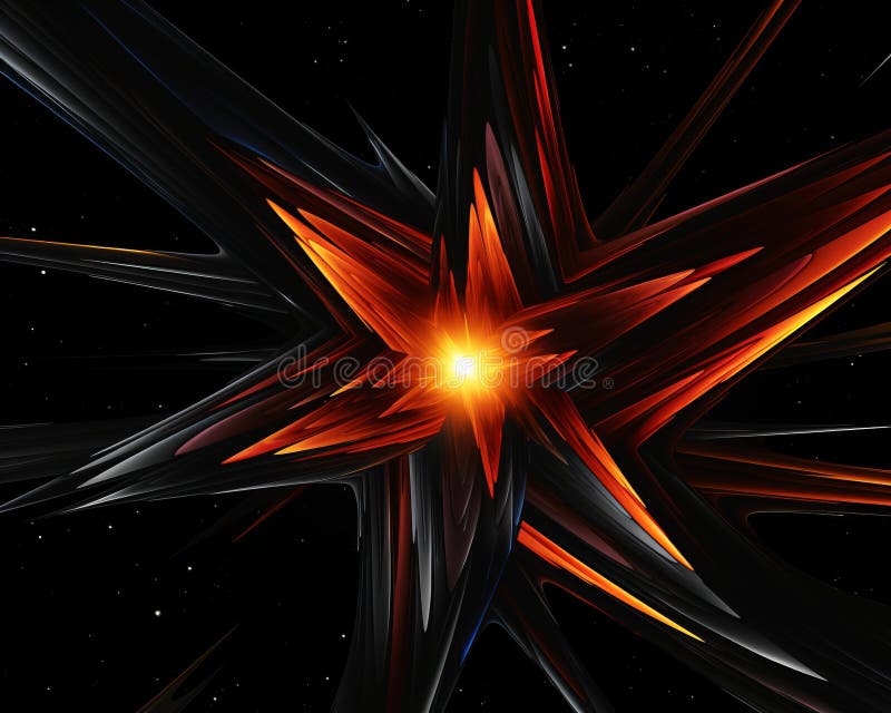 An Abstract Image of a Star in Space Stock Illustration - Illustration ...