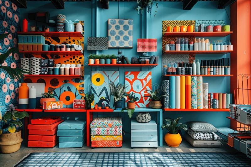 Abstract Image of Stationery in the Maximalist Bold Cluttercore Trend ...