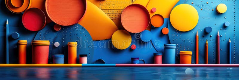 Abstract Image of Stationery in the Maximalist Bold Cluttercore Trend ...