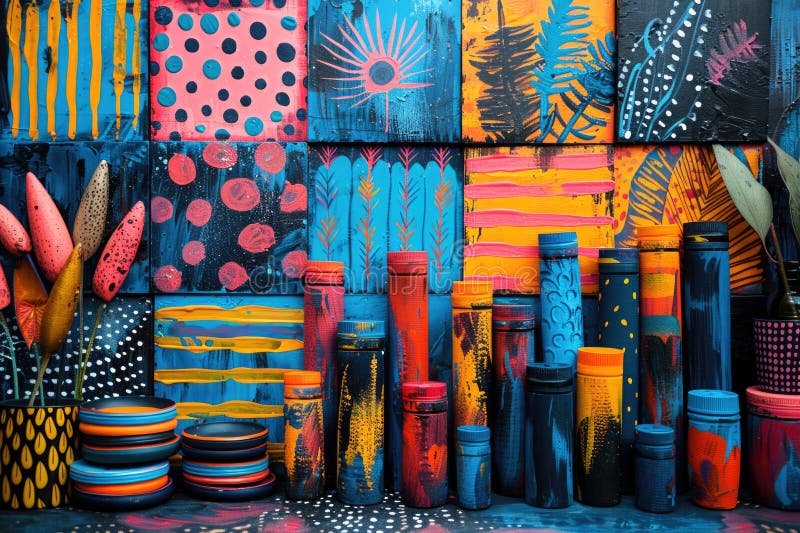 Abstract Image of Stationery in the Maximalist Bold Cluttercore Trend ...