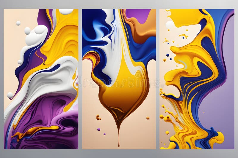 Abstract Image in the Style of Fluid Art Created with Generative AI ...