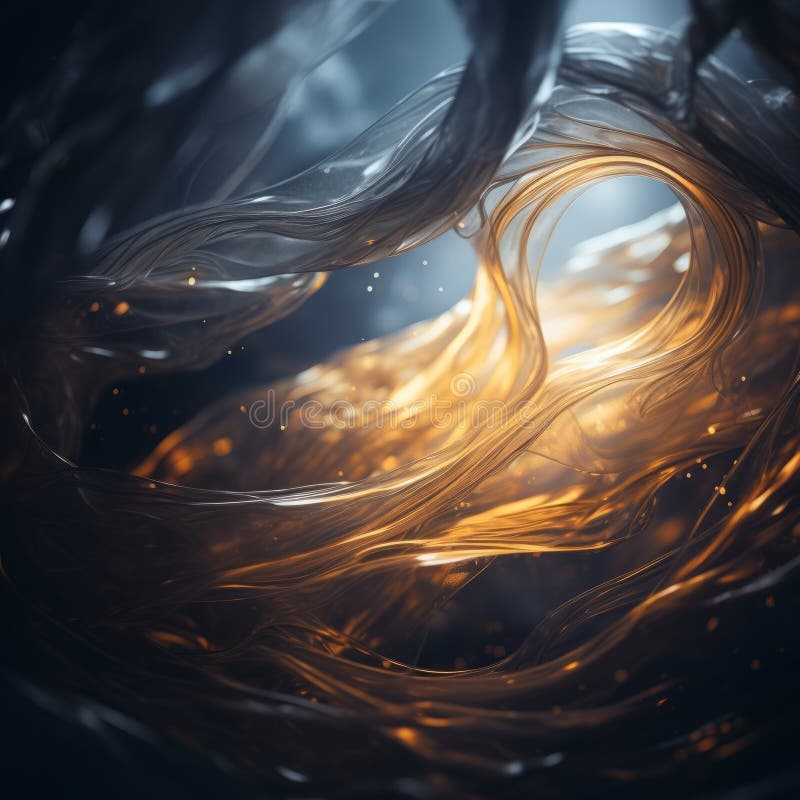An Abstract Image of a Swirl of Light and Water Stock Illustration ...