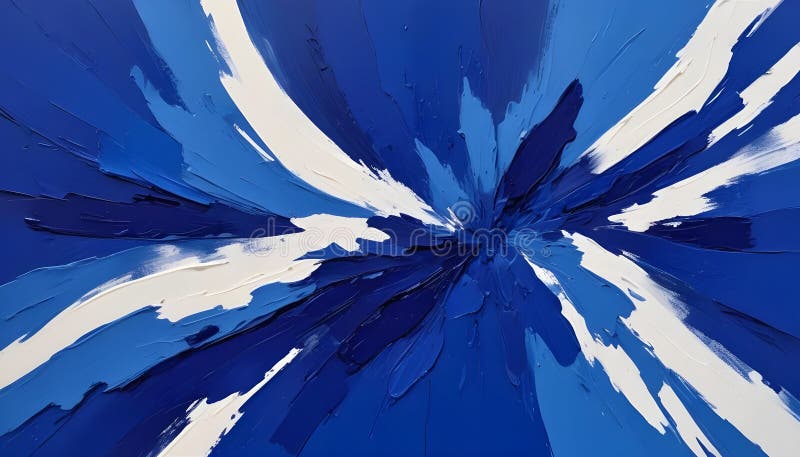 Abstract Image of Swirling Blue and White Paint, Resembling a Galaxy or ...
