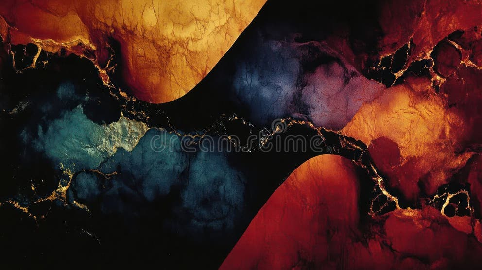 Abstract Image with Swirling Colors and Textures, Evoking Emotion and ...