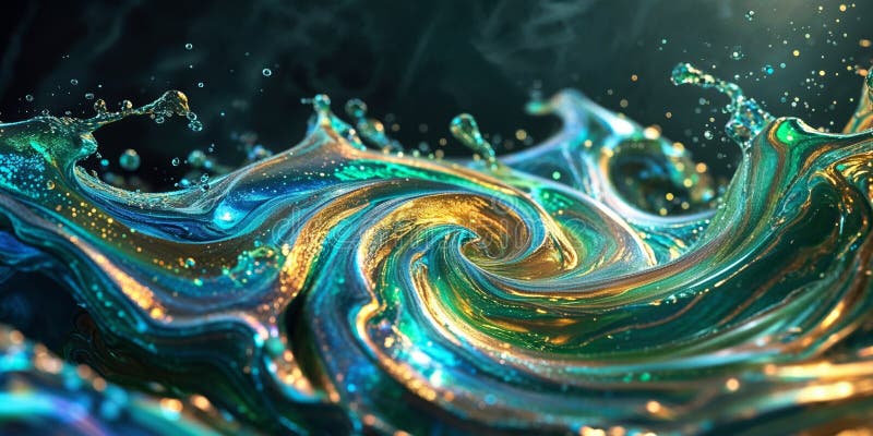 Abstract Image of Swirling Liquid with Granular Texture. Stock Image ...