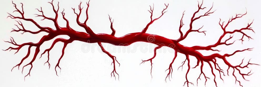 Red Branch Network Abstract Abstract Image Symbolizes Circulatory ...