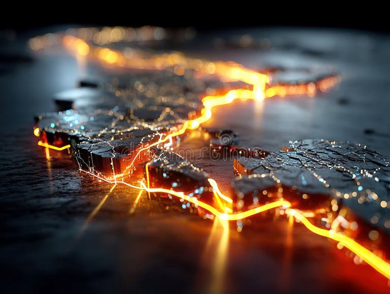 An Abstract Image Symbolizing Digital Technology, Complexity ...