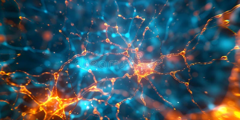 An Abstract Image Symbolizing Neural Connections in the Brain with ...
