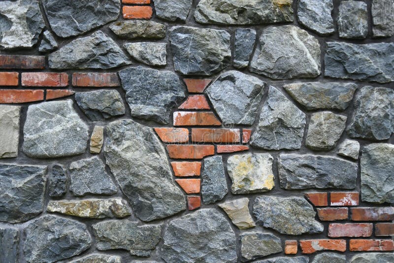 Stone Retaining Wall Abstract Stock Image - Image of stones, blue ...