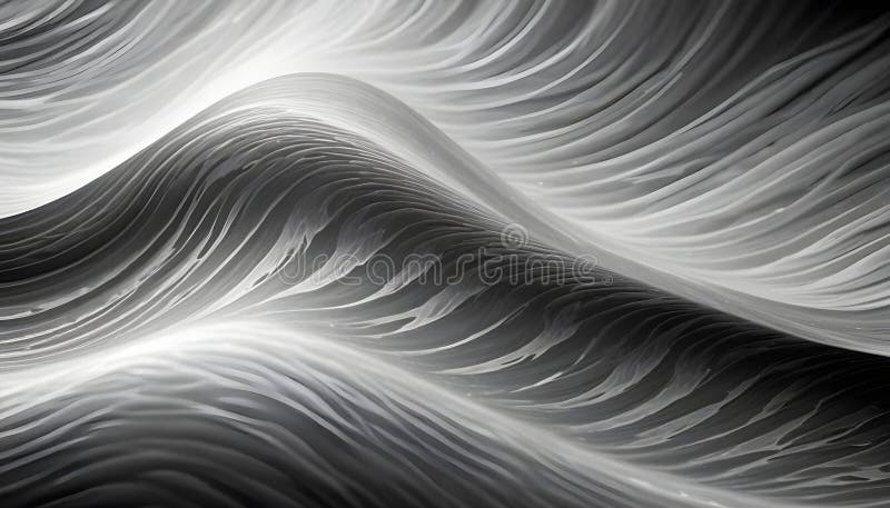 Abstract Image of a Textured, Undulating Surface in Shades of Gray and ...