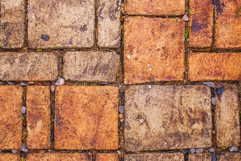Abstract Image : Top View of Stone Bricks Sorted in Walkway or Footpath ...