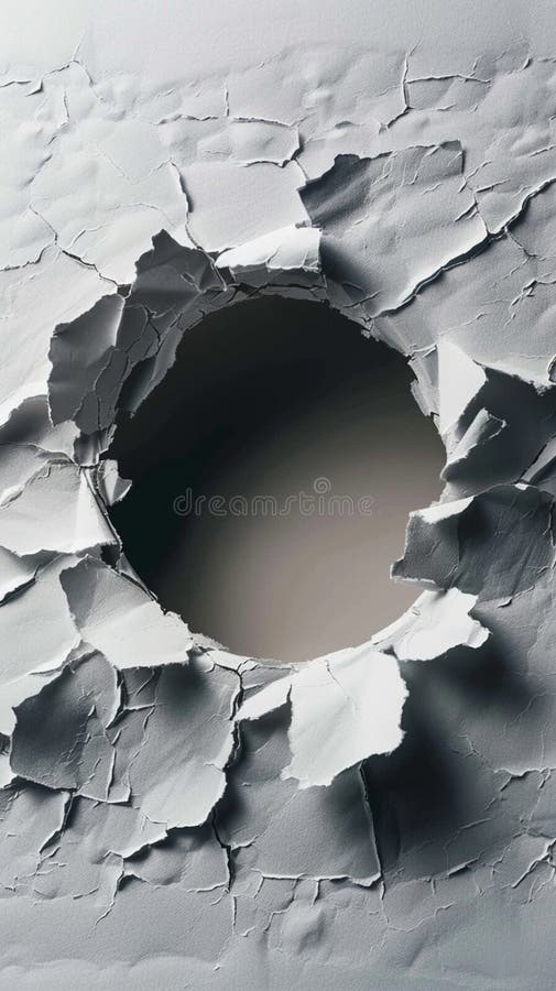 Abstract Image of Torn Paper with Circular Hole in Center Stock ...