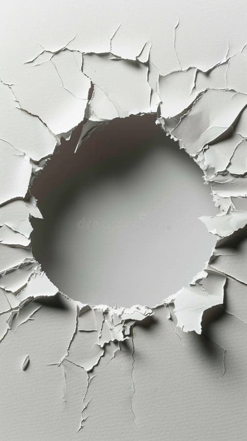 Abstract Image of Torn Paper with Circular Hole in Center Stock ...