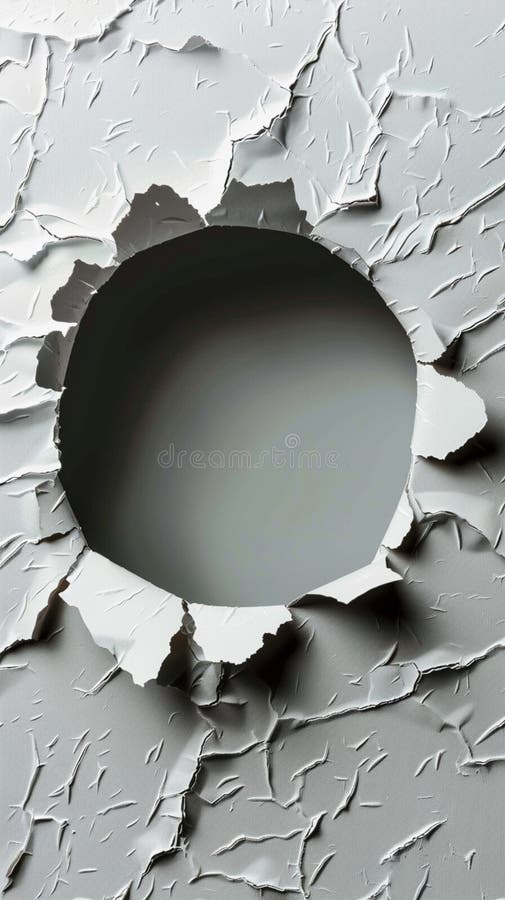 Abstract Image of Torn Paper with Circular Hole in Center Stock ...