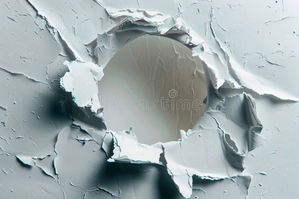 Abstract Image of Torn Paper with Circular Hole in Center Stock ...