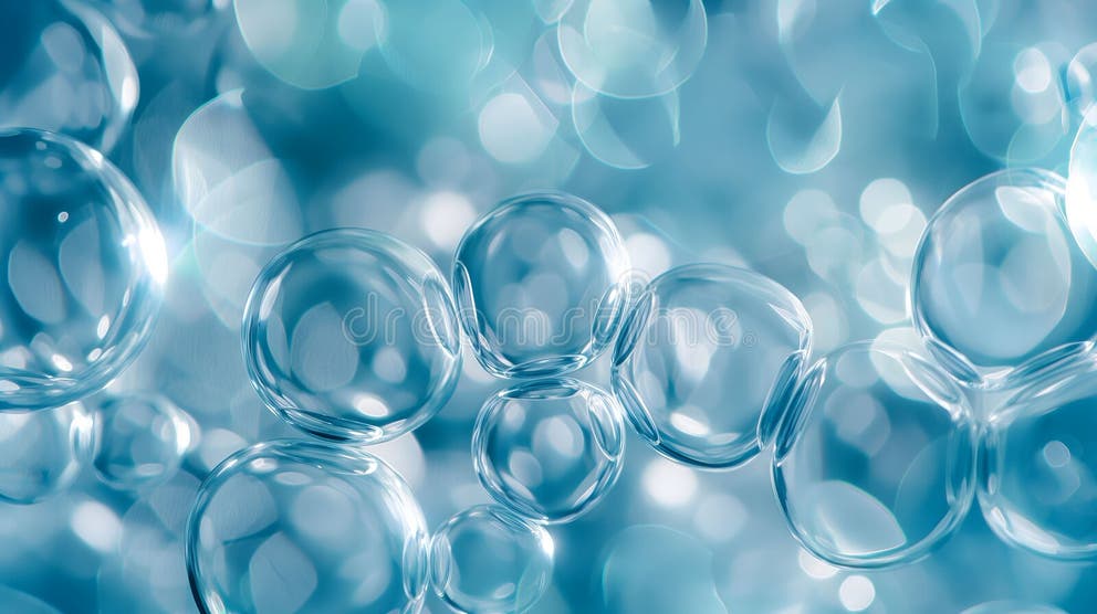 Abstract Image of Translucent, Glossy Bubbles with Soft Lighting ...