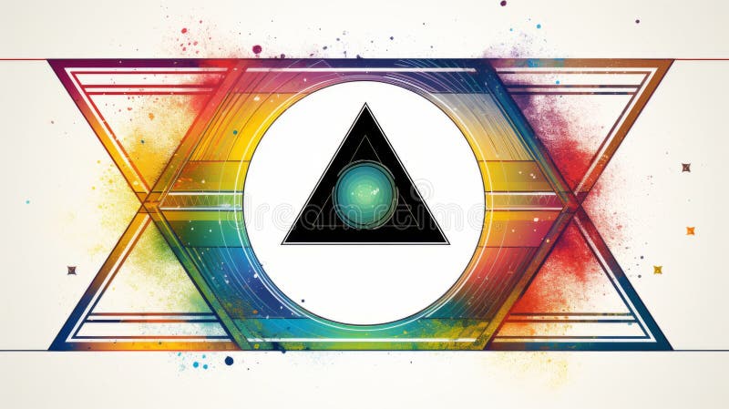 An Abstract Image of a Triangle with an Eye in the Middle Stock ...