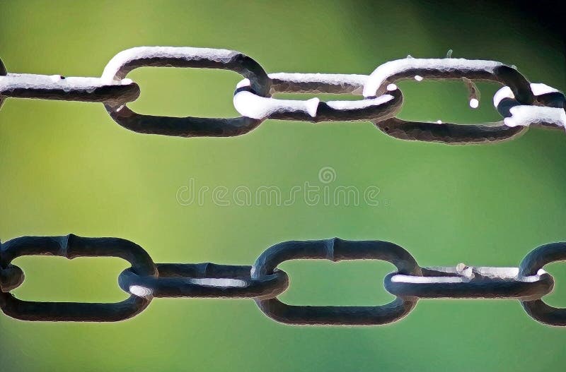 ABSTRACT IMAGE of TWO CHAINS with GREEN BACKGROUND Stock Photo - Image ...