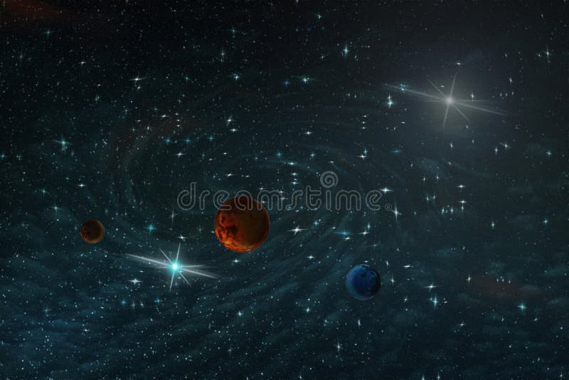 Unknown Galaxy in Space. Space Nebula. Cosmic Cluster of Stars. Outer ...