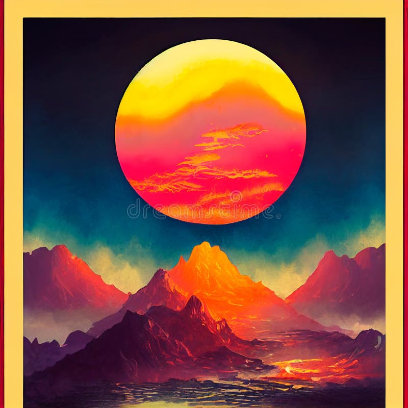 Abstract Image of the Valley Stock Illustration - Illustration of ...