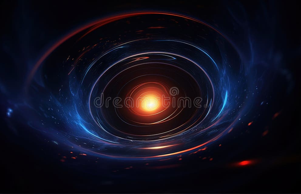 Abstract Image of a Vortex, Black Hole or Alien Lights. Stock ...