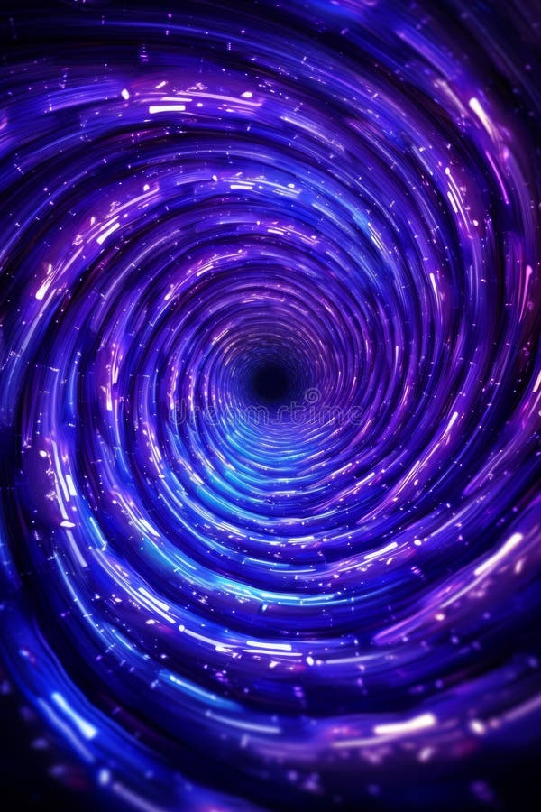 An Abstract Image of a Vortex in a Dark Blue and Purple Color Stock ...