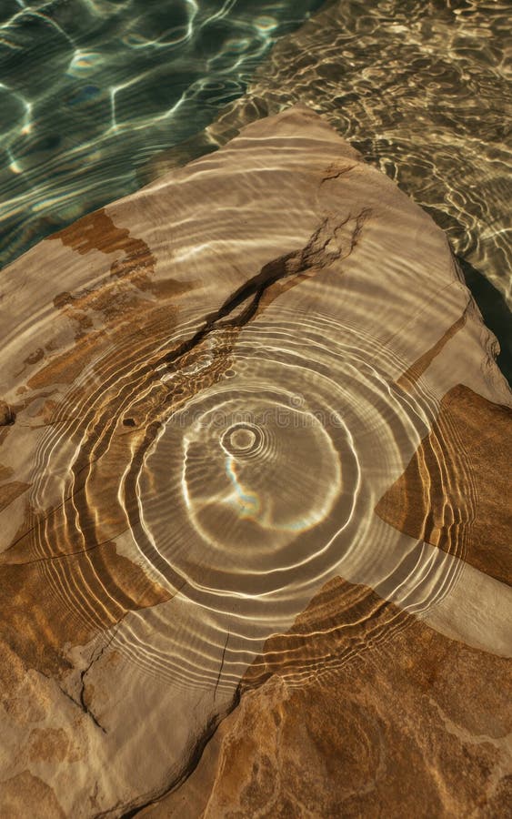 Abstract Image of Water Ripples Forming Concentric Circles on a ...