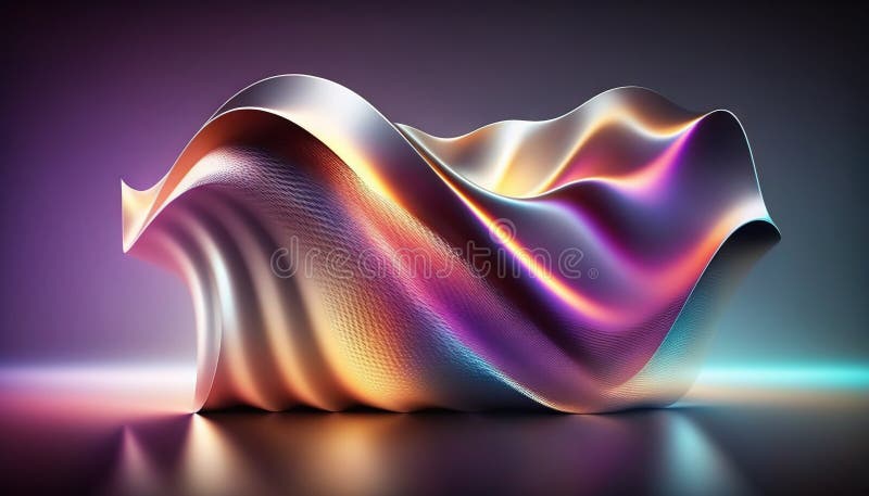 An Abstract Image of a Wave of Light on a Dark Background Stock ...