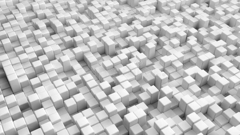 Abstract Image of White Cubes Background Stock Illustration ...