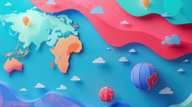 This is an Abstract Image of the World Map Stock Illustration ...