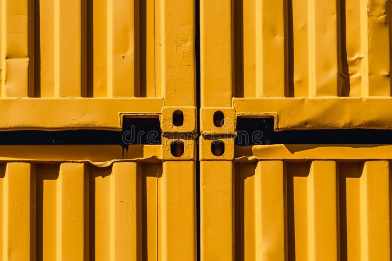 Abstract Image of Yellow Shipping Containers Stock Image - Image of ...
