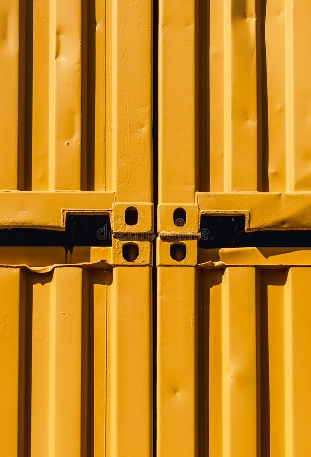 Abstract Image of Yellow Shipping Containers Stock Photo - Image of ...