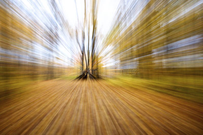 Abstract Image of Zoom Movement Effect of the Autumn Landscape ...