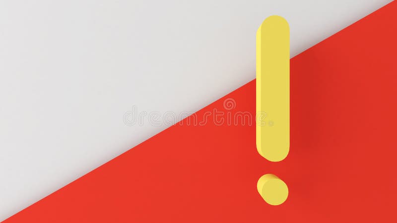 Abstract Images, Exclamation Marks and Notifications.,3d Rendering ...